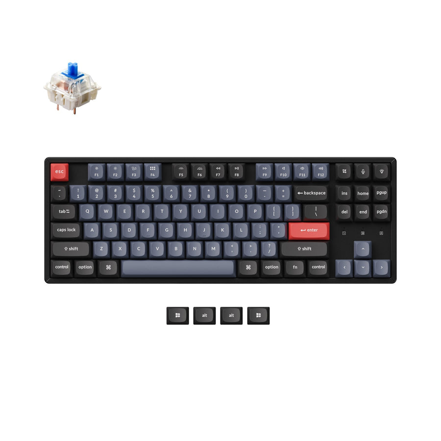 Clavier mécanique sans fil Keychron K8 Pro QMK/VIA (disposition US ANS ...